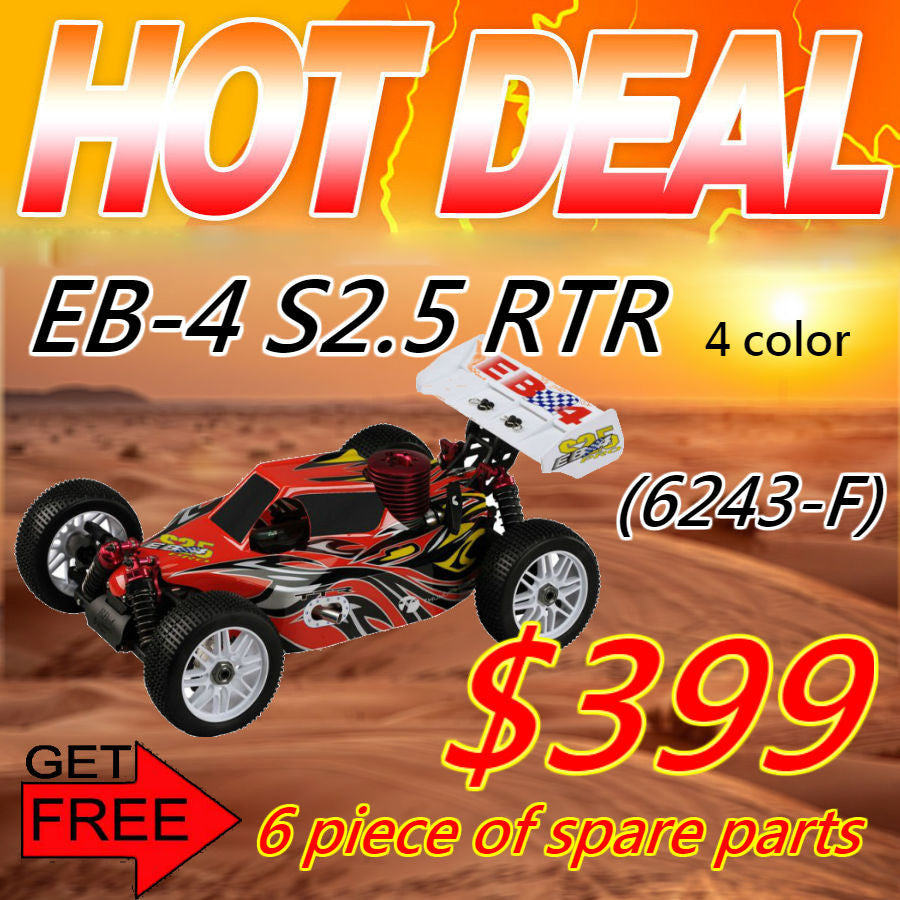 Thunder Tiger EB-4 S2.5 Nitro Pro Buggy 4WD 1:8 RTR – ThunderTiger